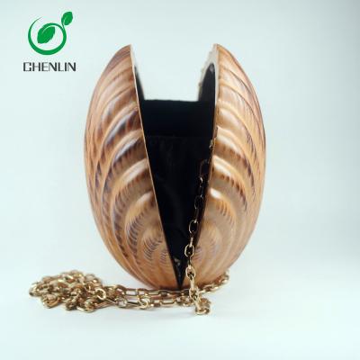 Cina Le donne private di Logo Handmade Wooden Clutch Bag fanno festa la borsa con superficie dura in vendita
