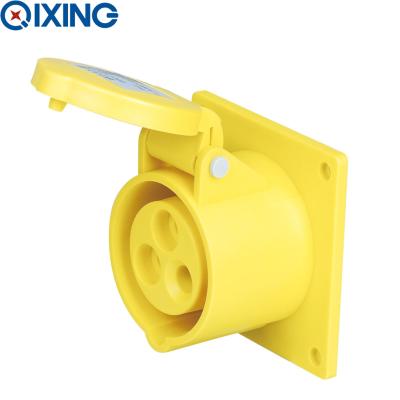 China industrial plug and socket 110V 3p 16A 6H IP44 for sale