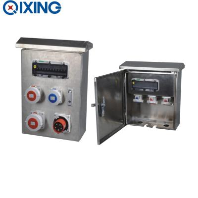 China Qixing Stainless steel power combination socket box customize for sale