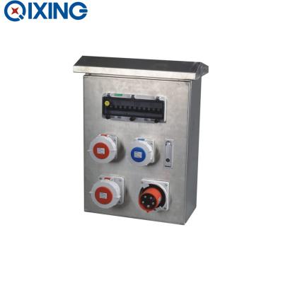 China Qixing Stainless steel power combination socket box customize for sale