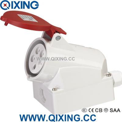 China surface mounted socket high end type 16A 400V IP44 4P for sale