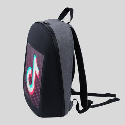 China IP65 Waterproof Fashion Backpack With Led Lights P3.75 Smart New Media for sale