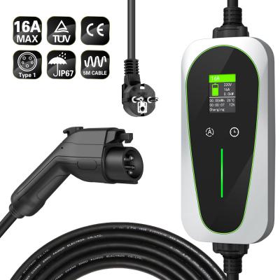 China 16A Type 1 EV Charger EU Shucko Plug 700VDC Plastic Metal Material for sale