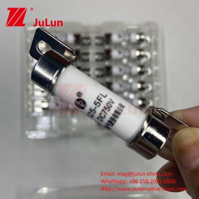 China EV325 5FLL DC750V 10A 15A 20A With Ex10A-100A EV Charging Fuse With CeramicSand Outer Pipe for sale