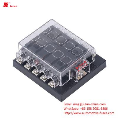 China Caja de fusibles de automóviles de 10 vías de una sola fila BX2103 50A de cobre piezas de repuesto de automóviles en venta