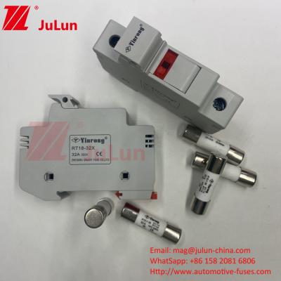 China 20A Solar PV Sicherungshalter mit Sicherung für Photovoltaik Bus Box Nqqk RT16D-00 TPS Gleichstrom 80V 250A Solarenergie Sicherung zu verkaufen