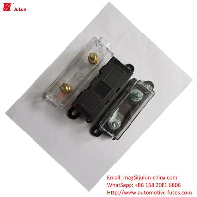 中国 32V DIN トラックファイューズホルダー 30A-500A EU UL スタンダード コッパーコンタクト プラスチックのハウジング ボルトファイューズホルダー 販売のため
