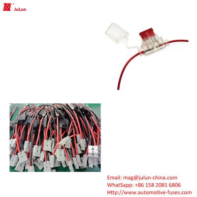 China 30A-100A Kupfer Auto Sicherungshalter Kunststoff / Nylon Gehäuse Einpolare Autoteile zu verkaufen