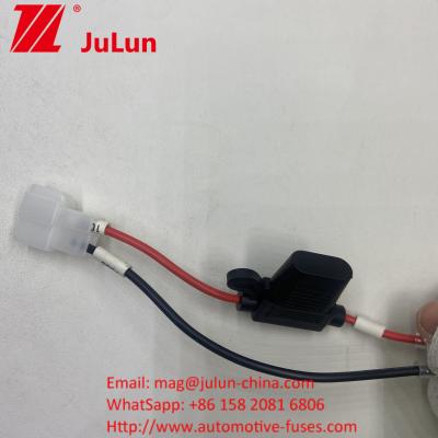 China Battery Fuse Holder Connector Extension Cable Wire Harness Connector With Red 2-Pin Connector For Kids 12V Ride-On Truck Electric ATV Ebike for sale
