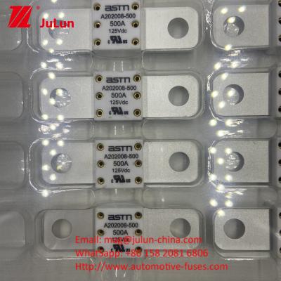 Cina ASTM A202008 250A 125VDC Per veicoli elettrici Distanza tra i fori dei fusibili 50,8 mm 100A 125A in vendita