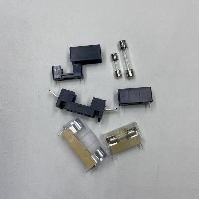 China 6*30mm 5*20mm Panel Mounted Black 25A 250V  Glass Fuse Holder for sale