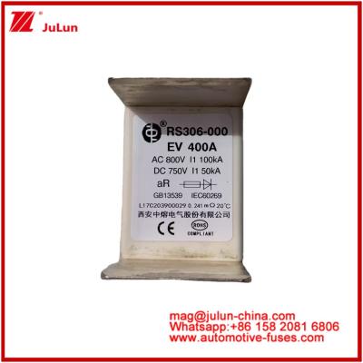 China Categoria de utilização EV 400A AC800V 100KA DC750V 50KA Tubos de cerâmica Fusíveis de proteção de circuitos automotivos para veículos elétricos for sale
