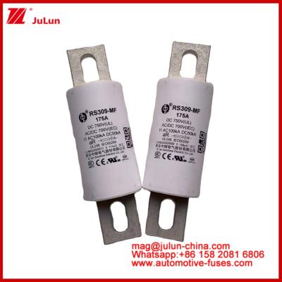 중국 RS309-MF 175A 750VDC UL 튜블러 세라믹 퓨즈 AR 750VDC/700AC IEC 20KA GB 5-800A 전기 차량 및 전력 시스템 판매용