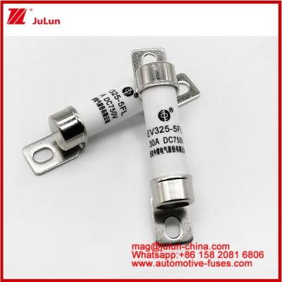Cina EV325-5FL 30A 750VDC Veicolo elettrico ad alta potenza di scossa meccanica fusibile ceramico tubolare EV o HEV Struttura a bullone di corrente compatta Resistente alle vibrazioni Eccellente prestazione CC in vendita