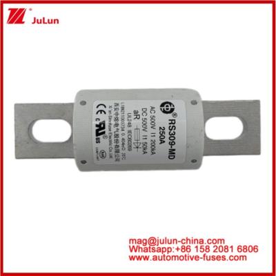 Cina 250A 500VAC Ev Fuse RS309-MD-200KA 500VDC 50KA AR Caremic DC Performance Tubulare Automobile Bolt Stud-mount in vendita