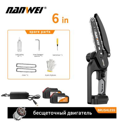 Cina Casa durevole Diy Giardino Legnageria Strumenti elettrici Catena elettrica veloce senza sforzo seghe pollici motore senza spazzola batteria al litio 4/ 6 / 8/ 10 / 12 / 16 in vendita