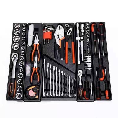 China Conjunto de caja de herramientas de hierro de combinación de 85 piezas de reparación de máquinas de tres capas de manga plegable para herramientas en venta