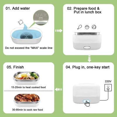 Cina Cucina elettrica a prova di perdite Bento Cucina portatile da pranzo da 1,4 litri in vendita