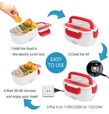 Cina 2 in 1 Scatola da pranzo elettrica riscaldata Car Home Contenitore alimentare portatile in vendita