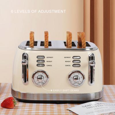 Cina 1500W Kitchenaid 4 fette Wide Slot Toaster per la cottura e lo sbrinamento in vendita