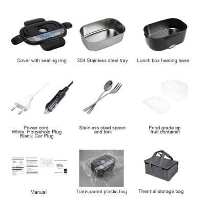 Cina Personalizza le scatole da pranzo elettriche tutte nere scatola da pranzo portatile riscaldante in vendita