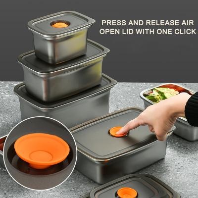 Cina Contenitori per la conservazione degli alimenti in metallo rettangolare a prova di ruggine 304 in acciaio inossidabile in vendita