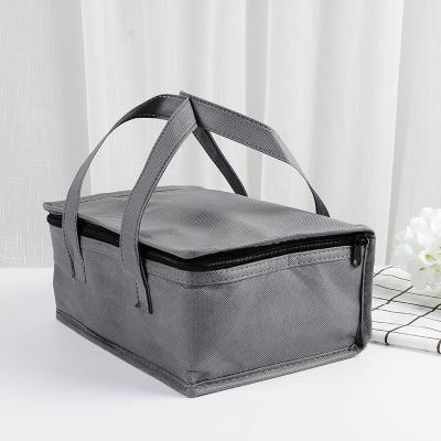 Cina Borsa da pranzo isolata non tessuta Isolamento termico addensato di cotone grigio in vendita