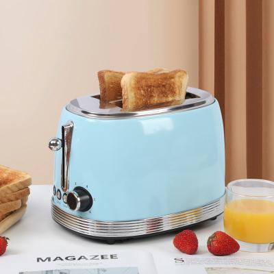 Cina Anti-secco Retro blu cucina aiuto tostapane automatico cucina tostapane a due fette in vendita