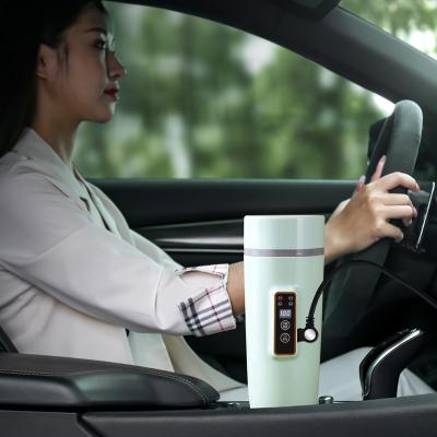 Cina Coppa d'acqua portatile 12V/24V Smart Display per auto camion acciaio inossidabile 350ml in vendita