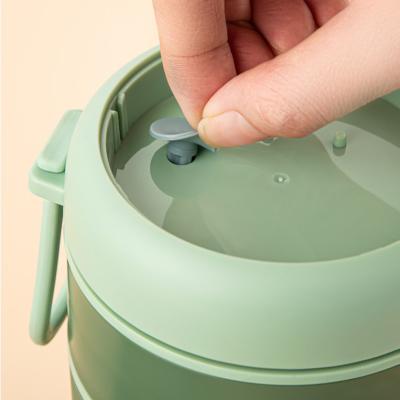 Cina Cassa da pranzo Bento in metallo 316 in acciaio inossidabile 710 ml Termo Sopa a doppio strato in vendita