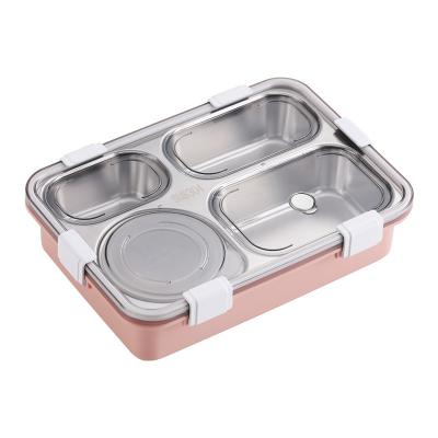 Cina Metalli Bento Lunch Box 4 Compartimento 304 Acciaio inossidabile Isolamento sigillato 1130ml Blu in vendita