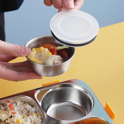 Cina Metalli Bento Lunch Box 4 Compartimento 304 Acciaio inossidabile Isolamento sigillato 1130ml Blu in vendita