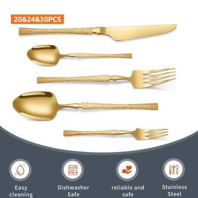 Cina Set di posate in acciaio inossidabile piccole cintura martello modello di posate in acciaio inossidabile occidentale scatola regalo 30 pezzi in vendita