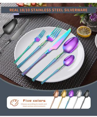 Cina Set di posate in acciaio inossidabile piccole cintura martello modello di posate in acciaio inossidabile occidentale scatola regalo 30 pezzi in vendita