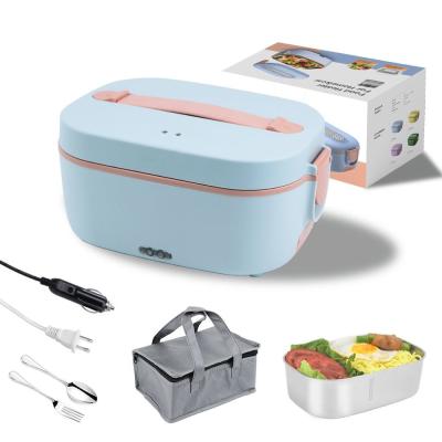 China Electric Lunch Box 80W Heated Lunch Box 1.5L Portable Food Warmer With Detachable Dividers for sale