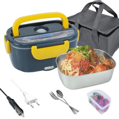 China Electric Lunch Box Food Heater 3 In 1 Portable Warmer Leakproof Heated Box For Adults for sale