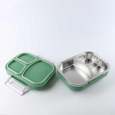 Cina Scatola da pranzo elettrica con acciaio inossidabile 304 per mangiare caldo 60W verde in vendita