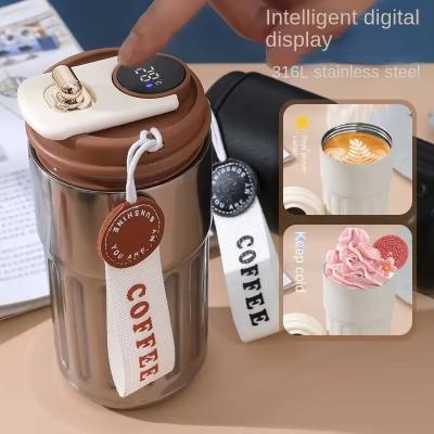 Cina Coppa d'acqua portatile Termos Outdoor Led Digital Intelligent Smart Temperature Display Tazza termica in vendita