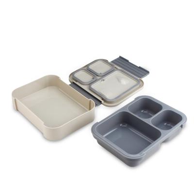 China 4-Compartment Airtight Leakproof Bento Lunch Box 1180ml White for sale
