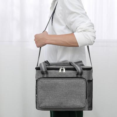 China Thermal Cooler Insulation Bags For Picnic 15L Big Capacity Grey for sale