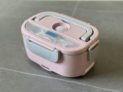 Cina Scatola da pranzo elettrica impermeabile con scaldabagno in acciaio inossidabile da 1,5 litri Grigio rosa in vendita