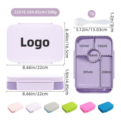 Cina Scatola da pranzo Bento a prova di perdite con contenitore di plastica riutilizzabile viola in vendita