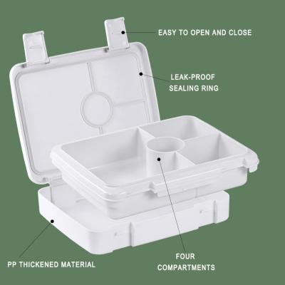 Cina PP Bento Box Container per il pranzo Prepositivo antiperdite per la conservazione degli alimenti 800-1000 ml Bianco in vendita