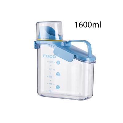 Cina Contenitori di plastica trasparente per pranzo riutilizzabili senza BPA 1600ml Blu in vendita