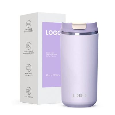 China 350ml/480ml ホットウォーターカップ 電動旅行 BPAフリー 漏れ防止 カスタム ステンレス スチール 掃除用 隔熱 可用 コーヒー カップ for sale