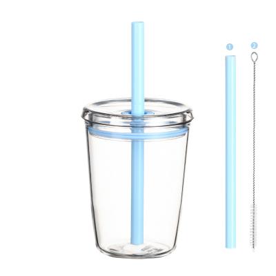 Cina Tazza con cannuccia in plastica senza BPA da 8,5*11,5 cm con tecnologia sigillata e a prova di perdite in vendita