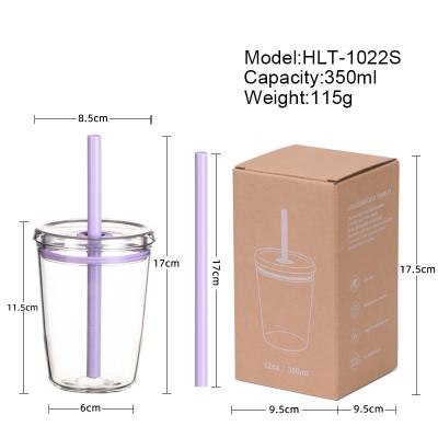 Cina 350ml/450ml/590ml Capacità Coppa di paglia di plastica per la casa al ritorno alla scuola in vendita