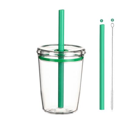 Cina Bicchieri di plastica con cannuccia da 8,5*11,5 cm per bambini, sicuri ed ecologici in vendita