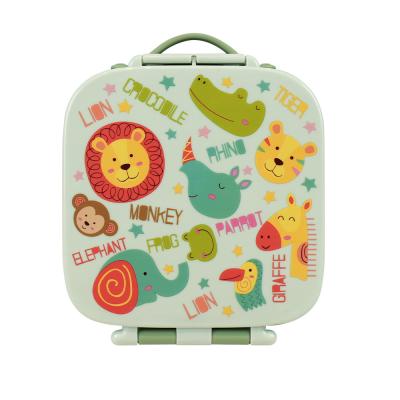 China Convenient 4 Compartment Plastic Bento Lunch Box Reusable and Leak-proof for Kids' Meals for sale