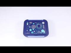Eco Friendly 4 Compartment Bento Lunch Box with Leak Proof Design Blue